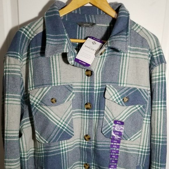 Member's Mark | Jackets & Coats | Members Mark Plaid Shacket Xxlarge ...